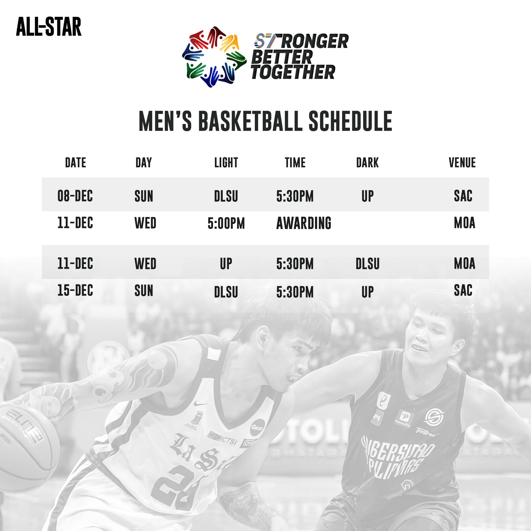 UAAP Season 87 Basketball Series Schedule
